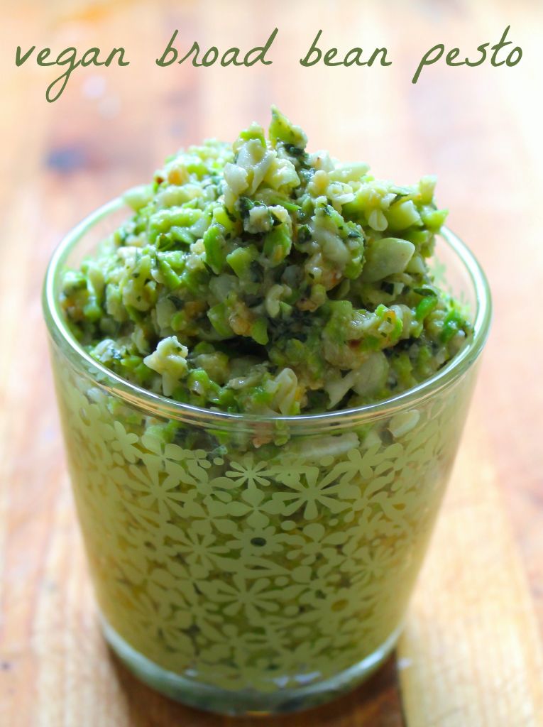 Broad bean vegan pesto recipe