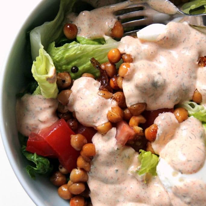 Smoky Yogurt Ranch Dressing - Happy Veggie Kitchen