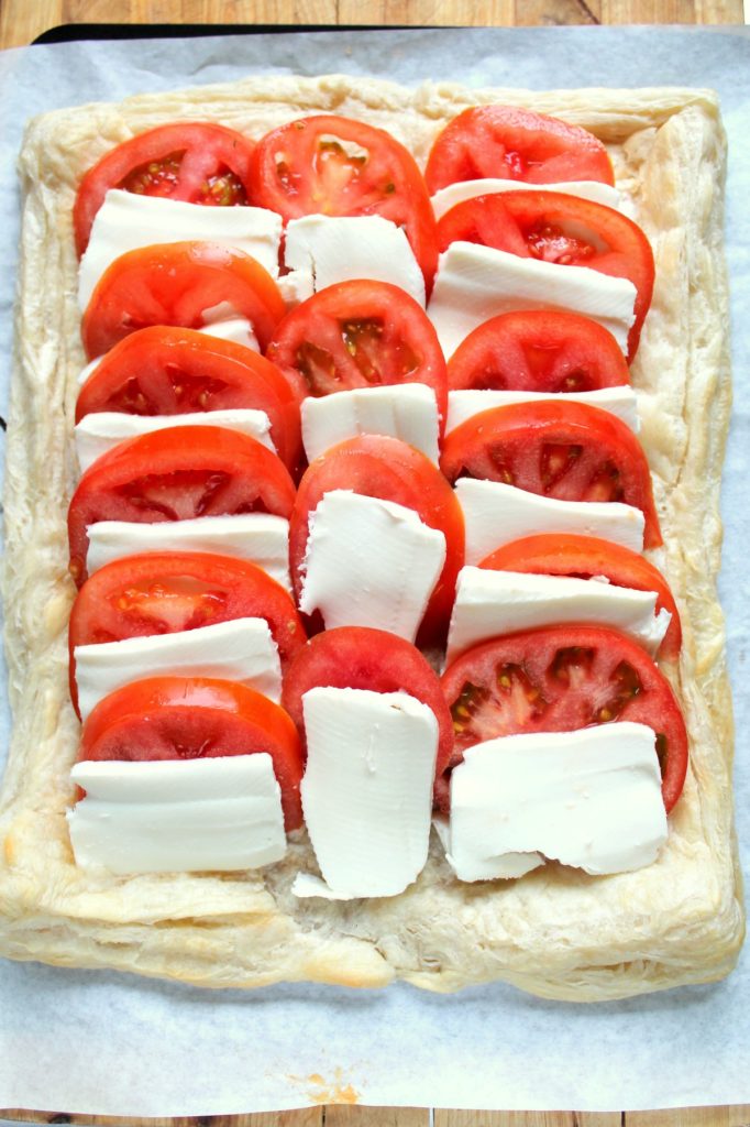 Caprese Tart with Mint Pesto - Happy Veggie Kitchen