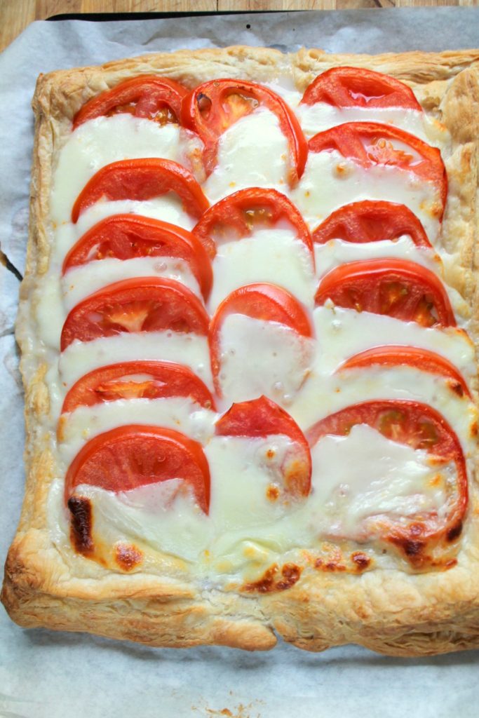 Caprese Tart with Mint Pesto - Happy Veggie Kitchen