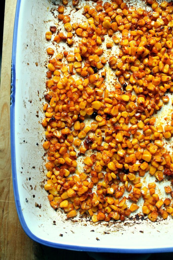 Easy Smoky Roasted Corn Salad with Avocado & Mozzarella - Happy Veggie ...