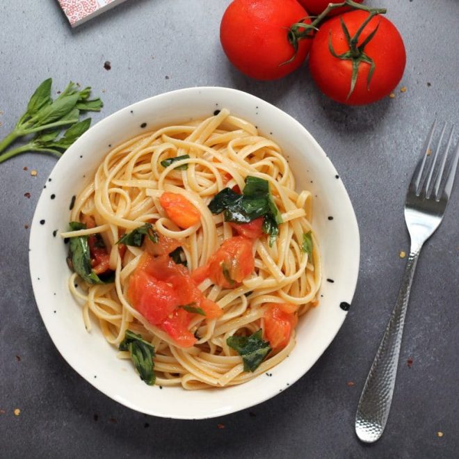 Pasta alla Checca - Happy Veggie Kitchen