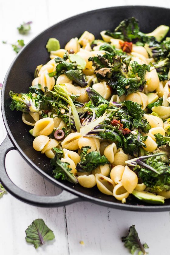 Roasted Kalette Pasta - Happy Veggie Kitchen