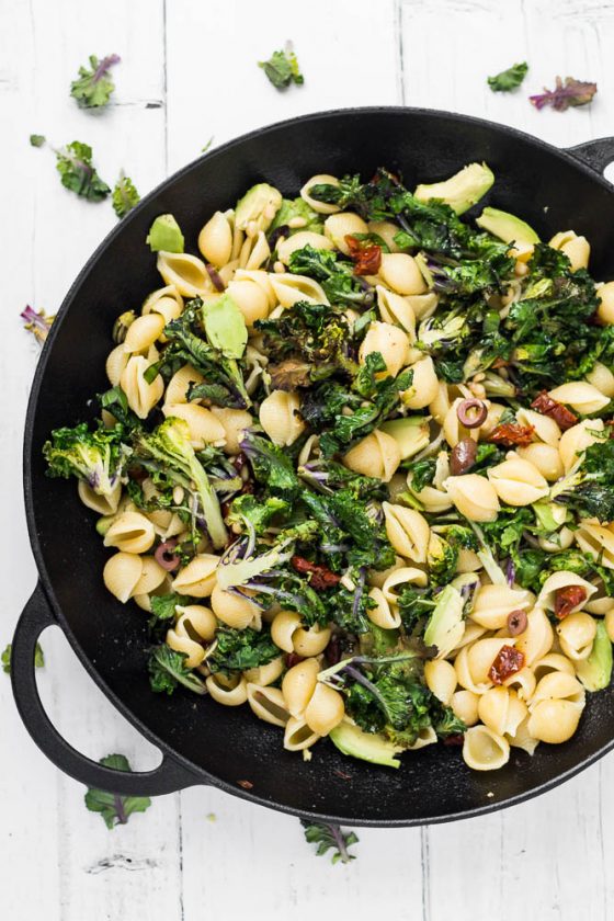 Roasted Kalette Pasta - Happy Veggie Kitchen
