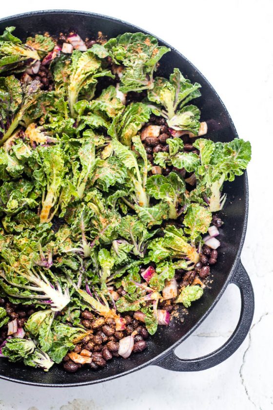 Kalette Tacos with Avocado Crema - Happy Veggie Kitchen