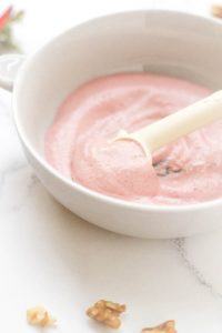 Roasted Strawberry, Walnut & Oat Yogurt Puree (Baby Food) - Happy ...