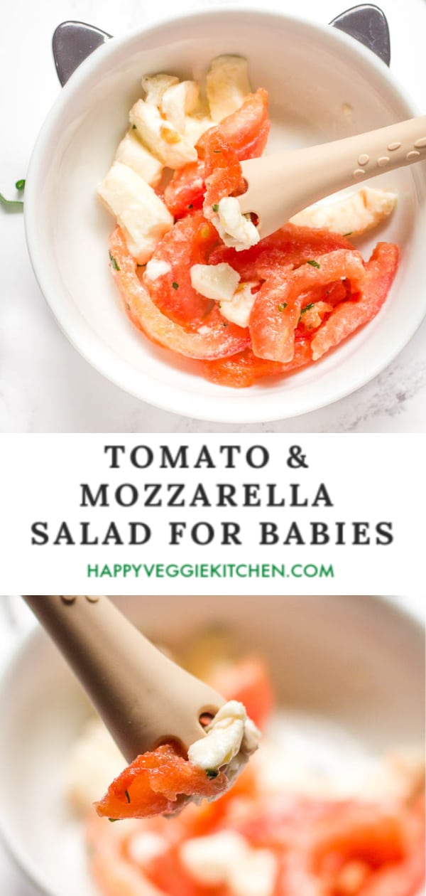 Tomato & Mozzarella Salad for Babies | Happy Veggie Kitchen