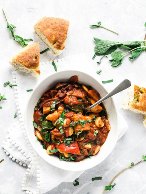 Warm Butter Bean Salad - Happy Veggie Kitchen