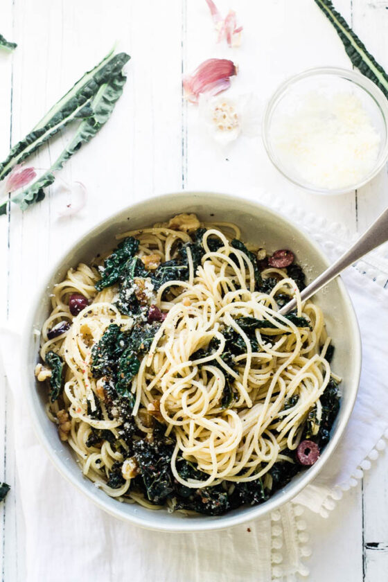 Creamy Cavolo Nero Kale Pasta - Happy Veggie Kitchen