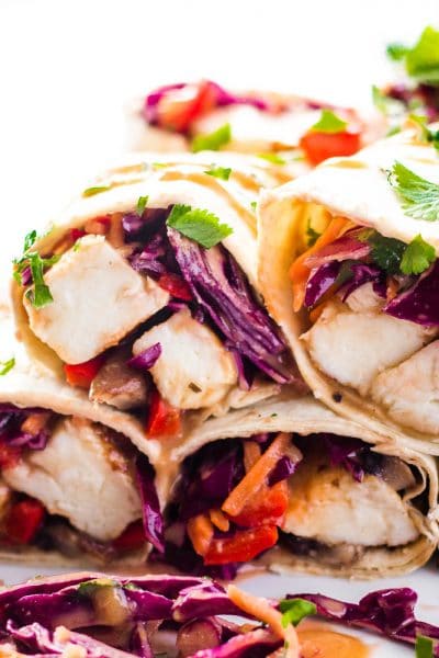 Satay Halloumi Wraps - Happy Veggie Kitchen
