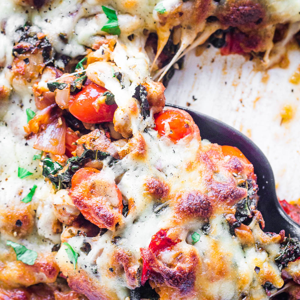 Tuscan Butter Bean Bake - Happy Veggie Kitchen