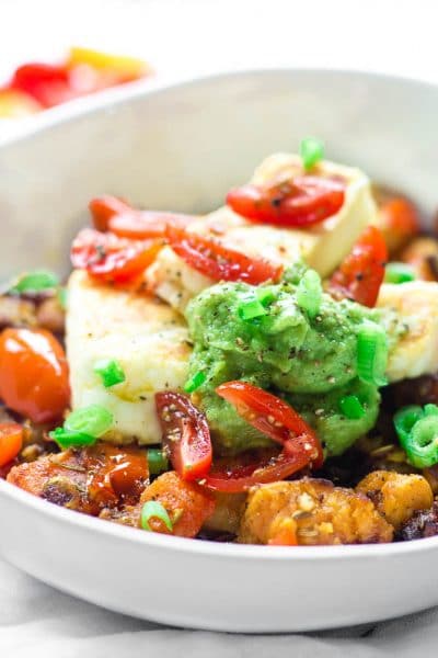 Halloumi Breakfast Hash - Happy Veggie Kitchen