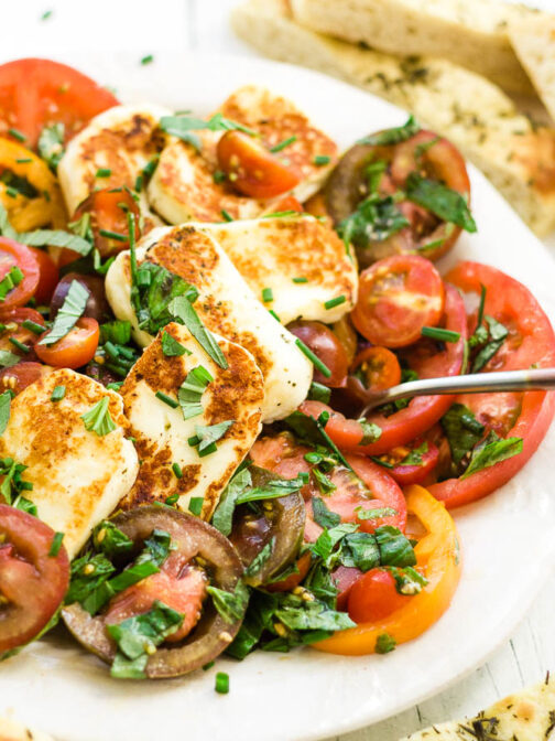 How to Cook Halloumi Cheese - Happy Veggie Kitchen