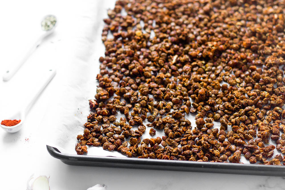 Smoky Roasted Lentils - Happy Veggie Kitchen