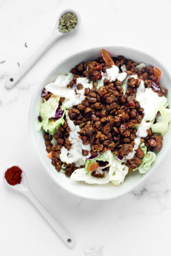 Smoky Roasted Lentils - Happy Veggie Kitchen