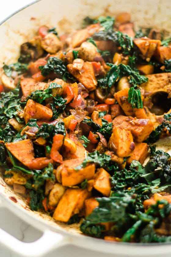 Smoky & Cheesy Vegetable Lentil Bake - Happy Veggie Kitchen