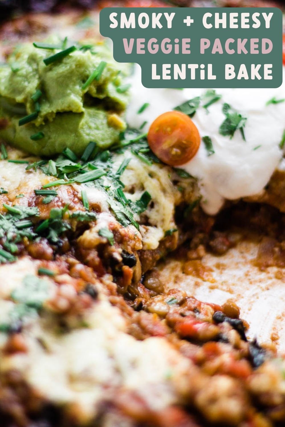 Smoky & Cheesy Vegetable Lentil Bake - Happy Veggie Kitchen