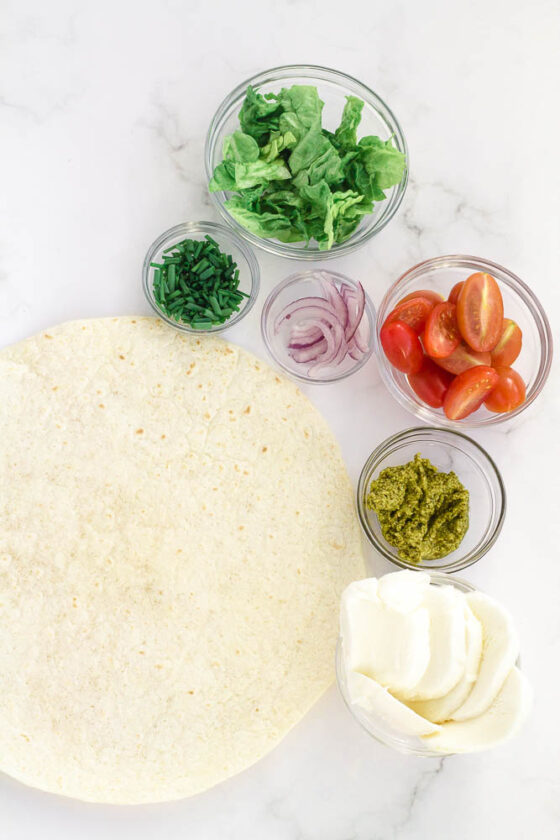 Air Fryer Wraps with Mozzarella & Pesto (Tik Tok Style) - Happy Veggie ...