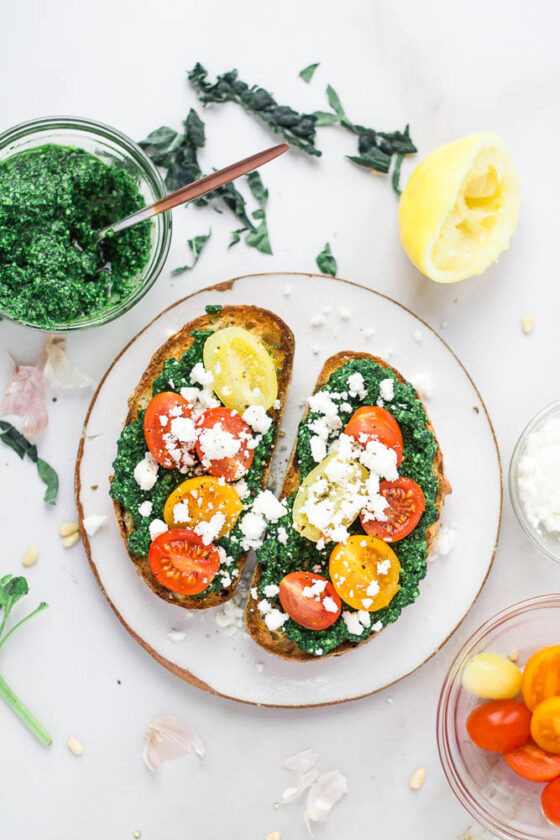 Pesto Toast - Happy Veggie Kitchen