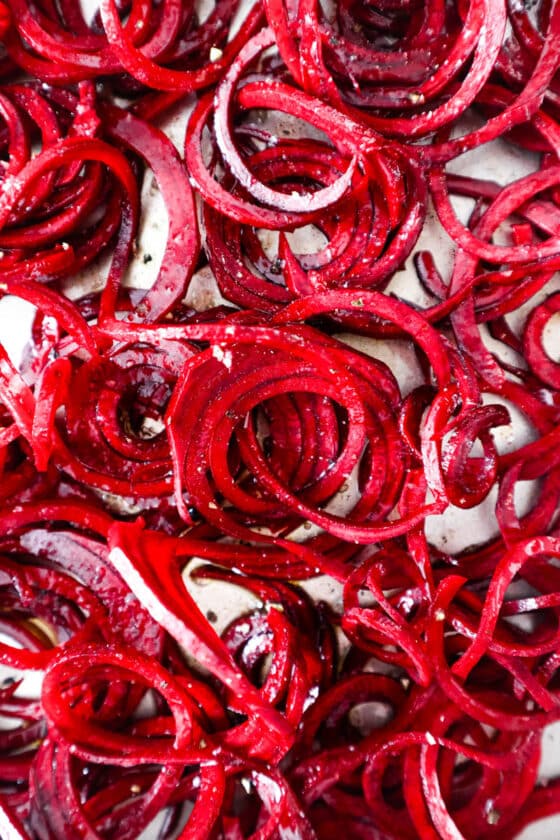 Halloumi & Beetroot Noodle Salad - Happy Veggie Kitchen