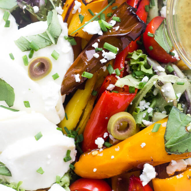 Sweet Pepper & Mozzarella Salad - Happy Veggie Kitchen