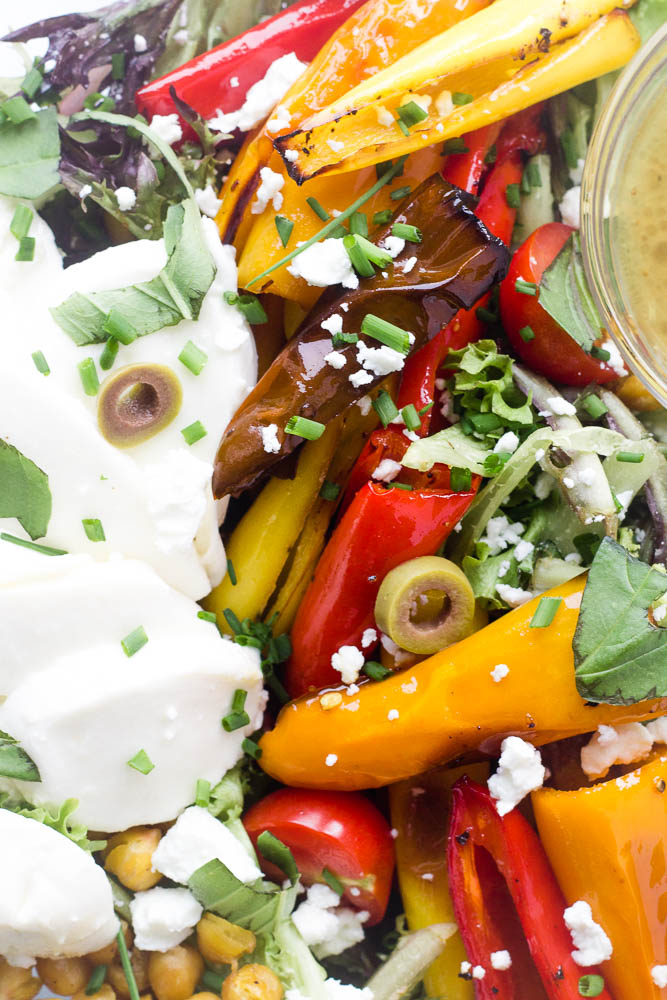 Sweet Pepper & Mozzarella Salad - Happy Veggie Kitchen