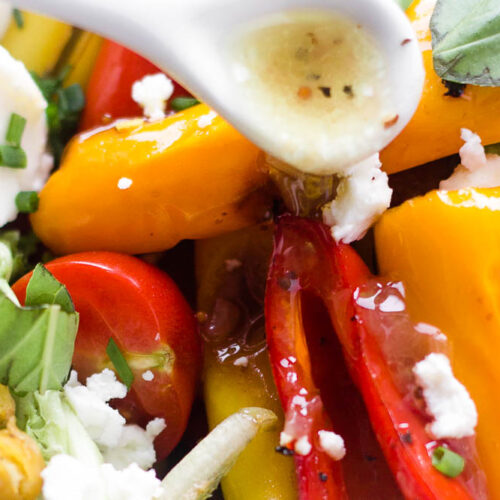 Sweet Pepper & Mozzarella Salad - Happy Veggie Kitchen