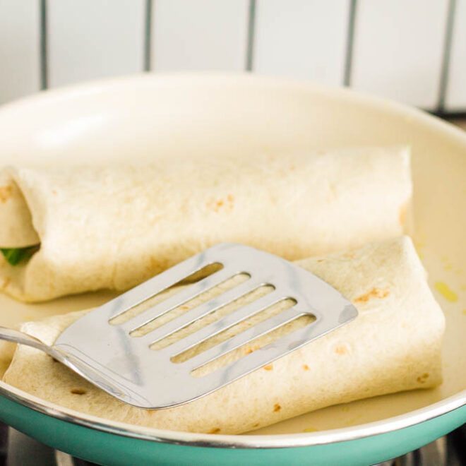 Toasted Wraps with Boursin & Veggies - Happy Veggie Kitchen