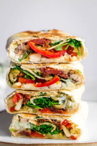 Toasted Wraps with Boursin & Veggies - Happy Veggie Kitchen