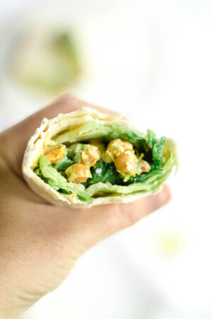 Chickpea Avocado Caesar Wraps - Happy Veggie Kitchen