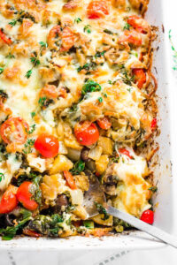 Cheesy Veggie Potato Bake - Happy Veggie Kitchen