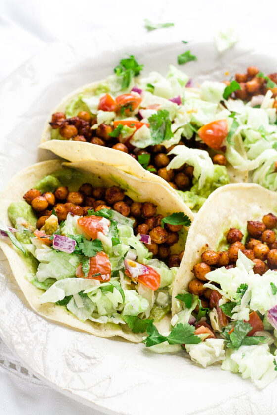 Chickpea Salad Tacos - Happy Veggie Kitchen