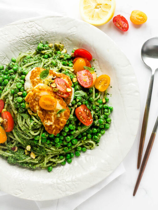 Air Fryer Halloumi Cheese - Happy Veggie Kitchen