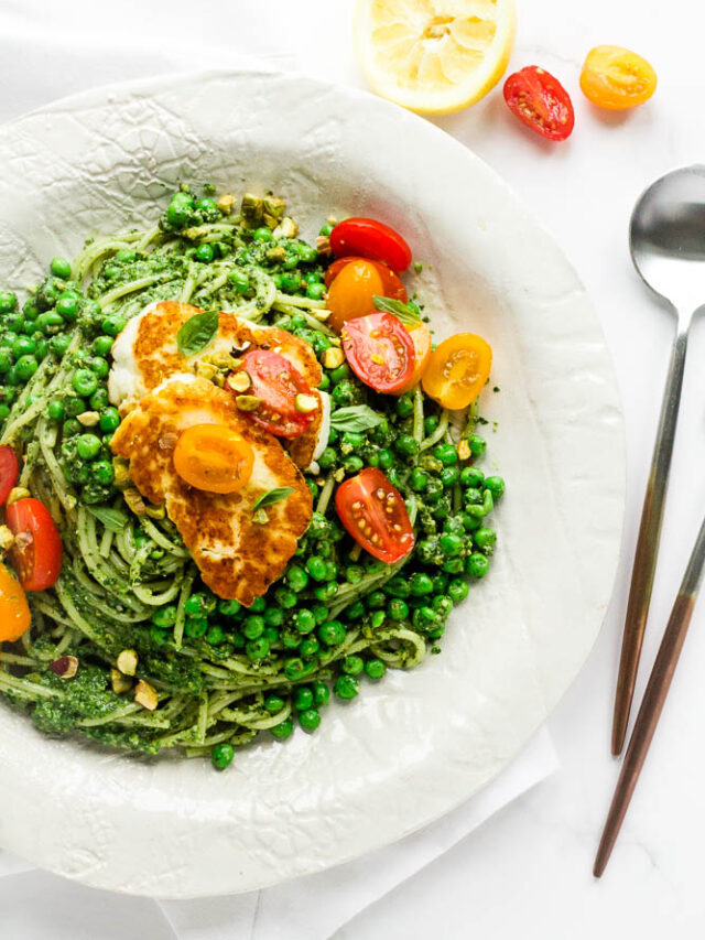 Air Fryer Halloumi Cheese - Happy Veggie Kitchen
