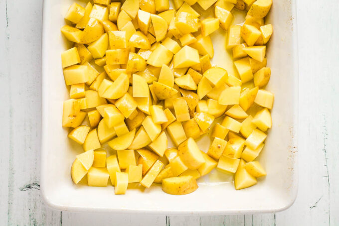 Cheesy Veggie Potato Bake - Happy Veggie Kitchen