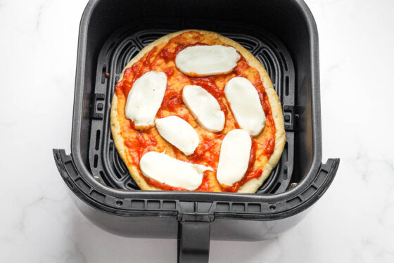 Making Air Fryer Pizzas with Premade Crust - Happy Veggie Kitchen