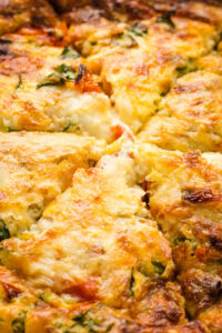 Easiest Roasted Tomato Basil Quiche - Happy Veggie Kitchen