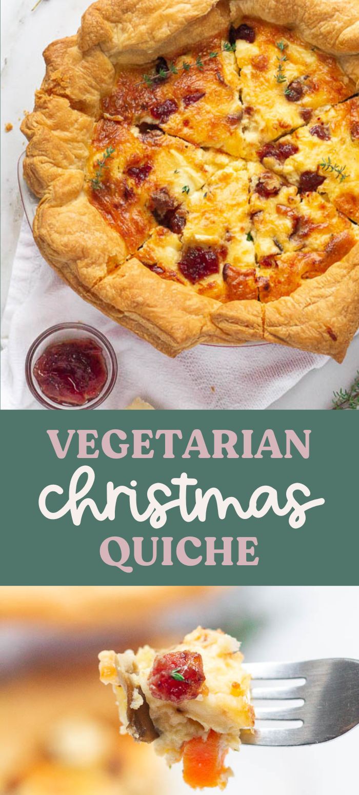 Vegetarian Christmas Quiche - Happy Veggie Kitchen
