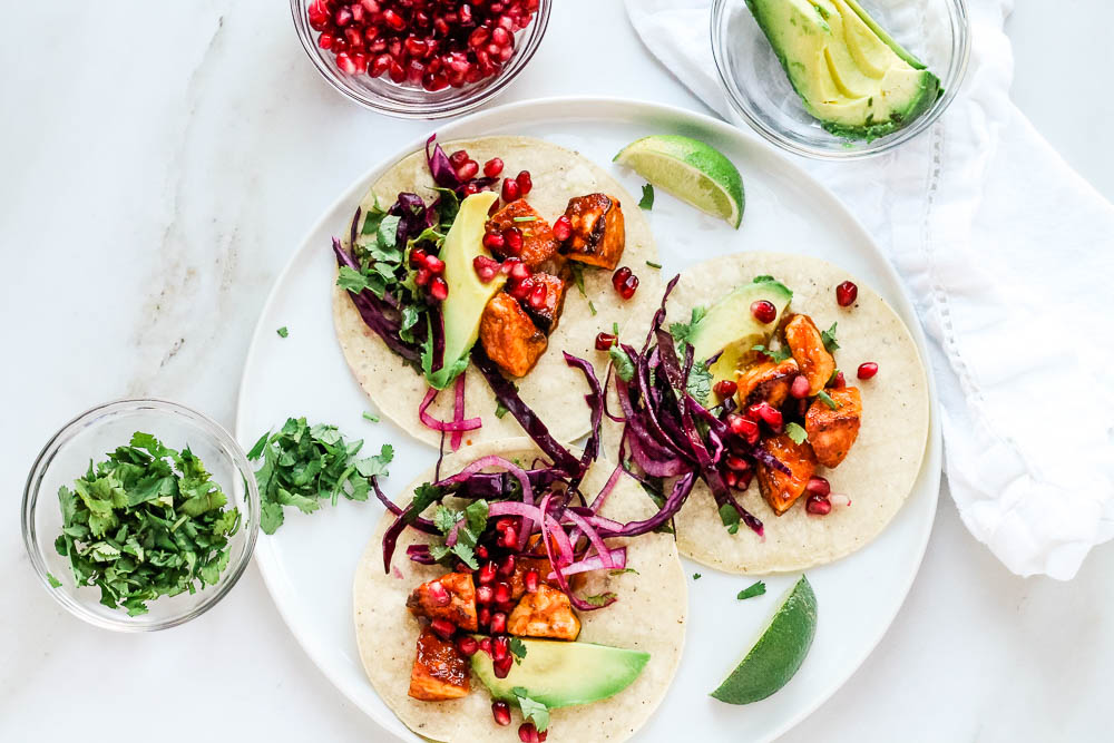 Honey Lime Halloumi Tacos - Happy Veggie Kitchen