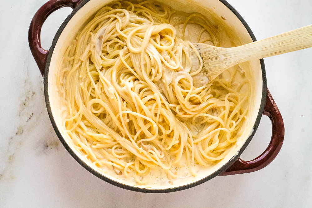 Cheesy Parsnip Pasta - Happy Veggie Kitchen
