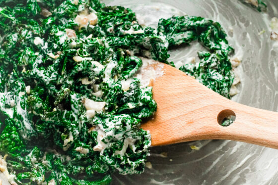 Easy One Pan Kale Gnocchi - Happy Veggie Kitchen