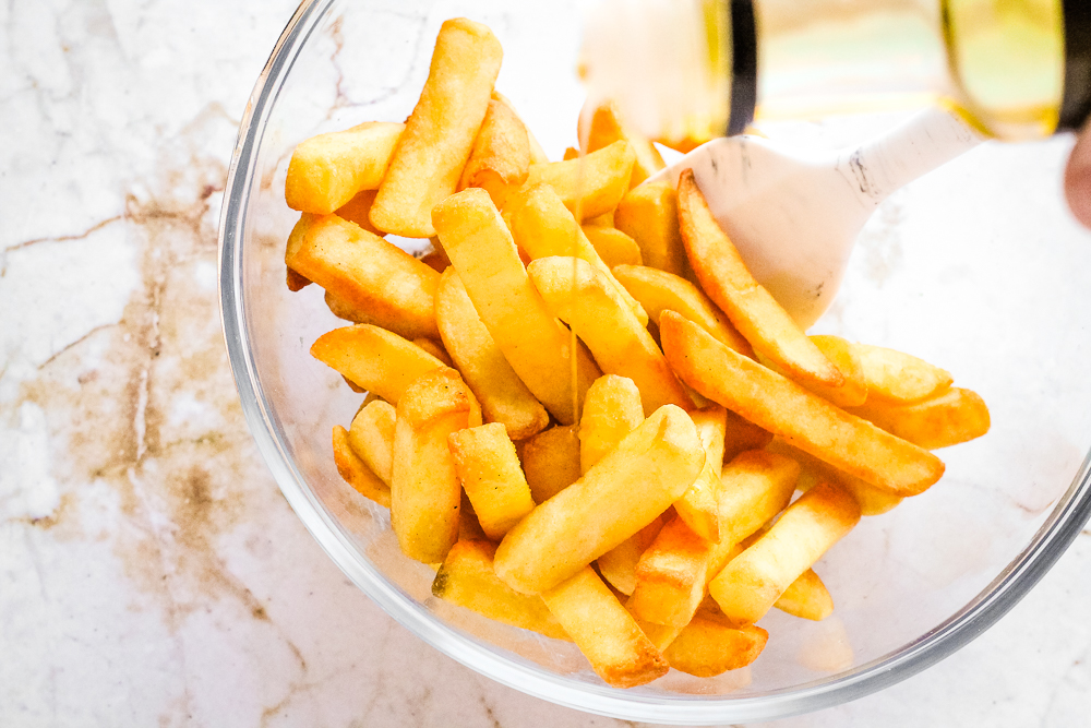 Manchego Truffle Fries - Happy Veggie Kitchen