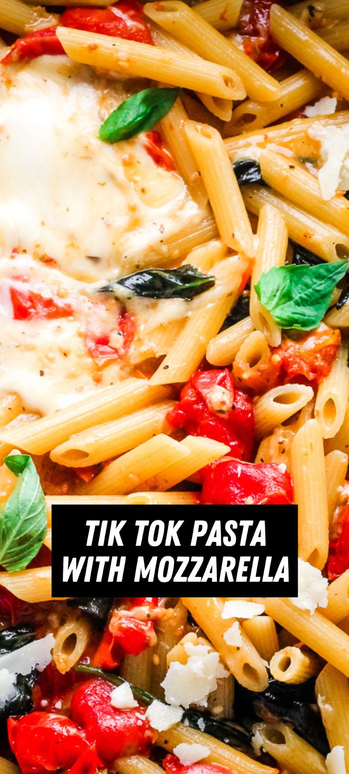 Tik Tok Pasta with Mozzarella - Happy Veggie Kitchen