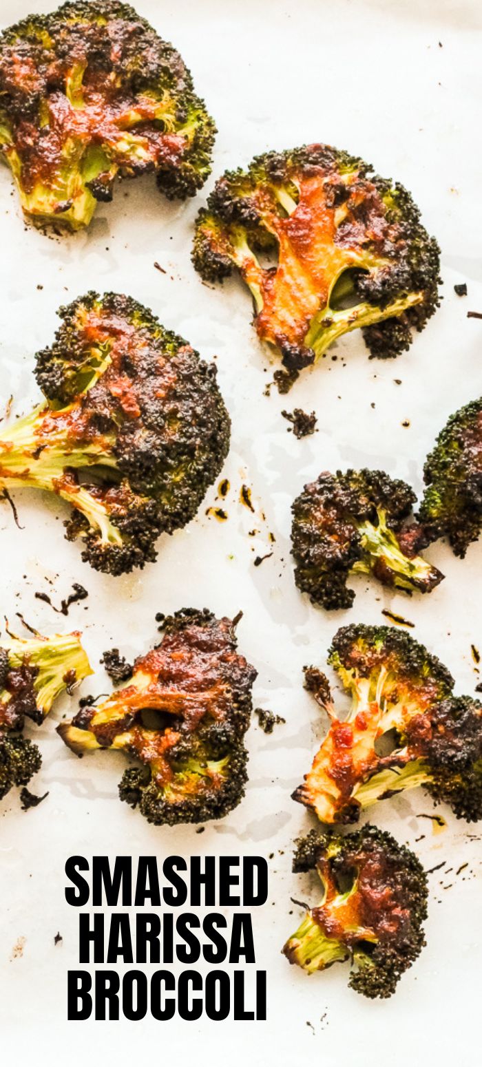 Smashed Harissa Broccoli - Happy Veggie Kitchen