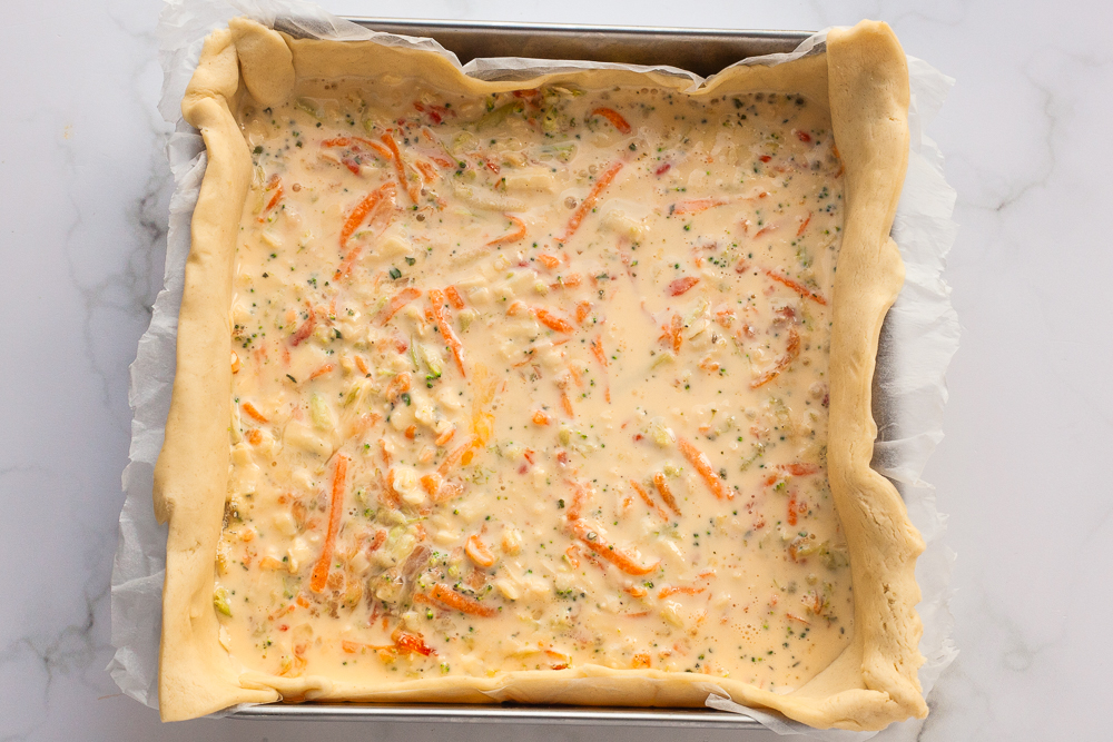Cheese & Veggie Quiche for Kids - Happy Veggie Kitchen