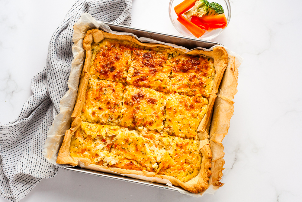 Cheese & Veggie Quiche for Kids - Happy Veggie Kitchen