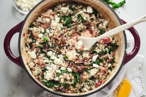 Feta & Kale Rice - Happy Veggie Kitchen