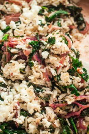 Feta & Kale Rice - Happy Veggie Kitchen