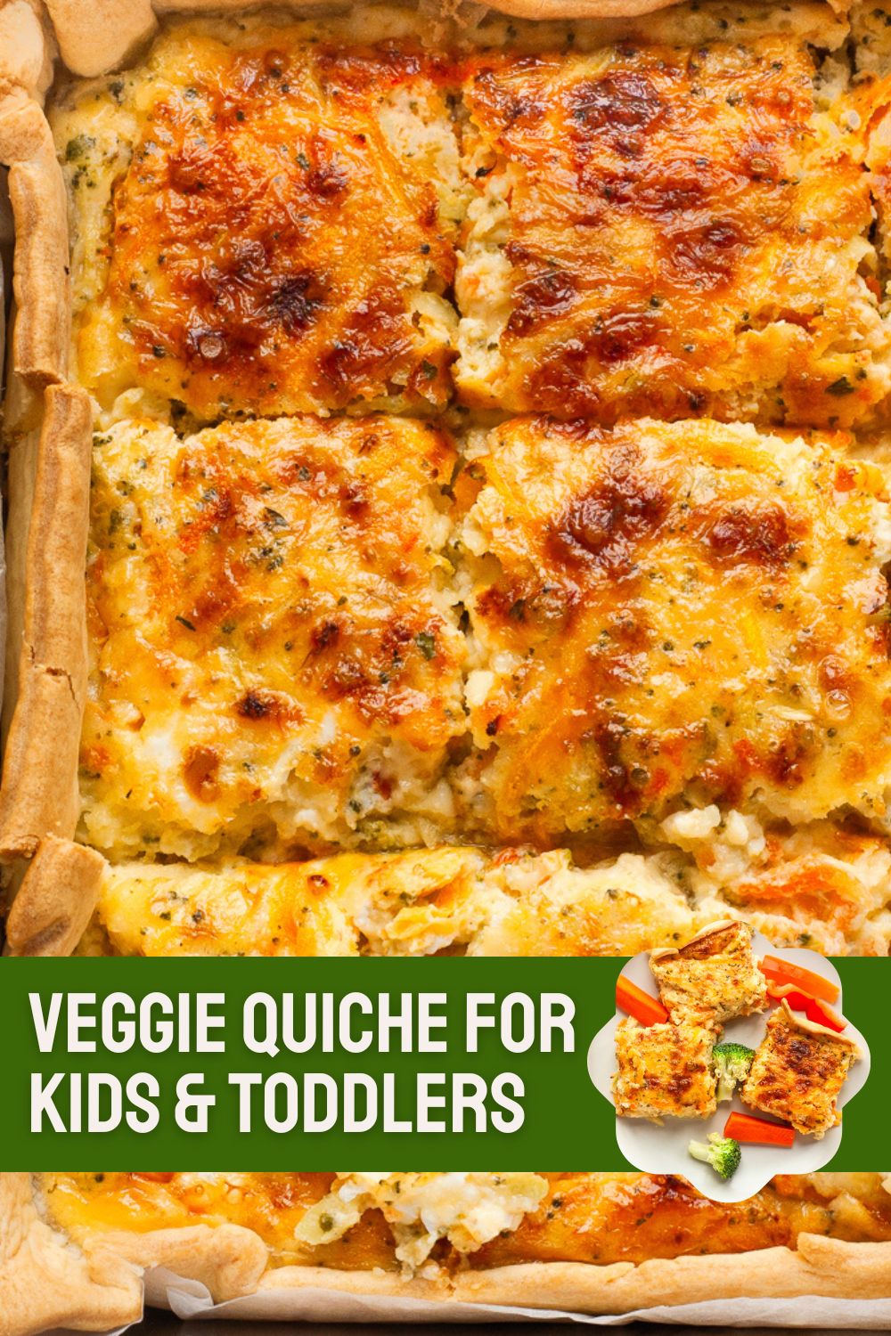 Cheese & Veggie Quiche for Kids - Happy Veggie Kitchen