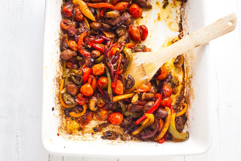 Roasted Veggie Rasta Pasta - Happy Veggie Kitchen